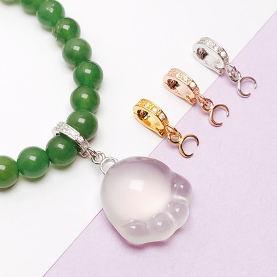 活口横孔扣子牛鼻18k夹扣左右扣