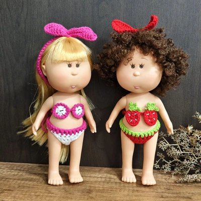 24cm西班牙土豆娃娃mia玩偶衣服手作比基尼套装bjd娃娃女孩着替萌