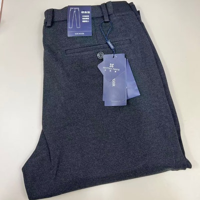 雅戈尔男休闲裤秋冬针织弹力修身