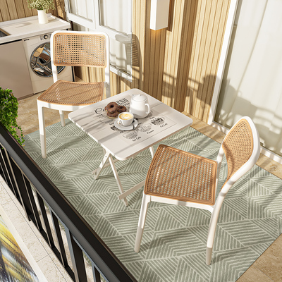 户外露天庭院椅子防水防晒休闲彷藤椅阳台家用餐椅会议单人靠背椅