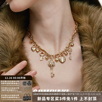 SUMIYAKI爱锁芯金色钥匙吊坠项链