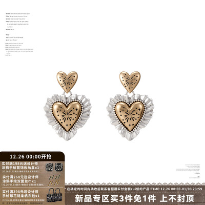 烟花爱心系列复古耳环