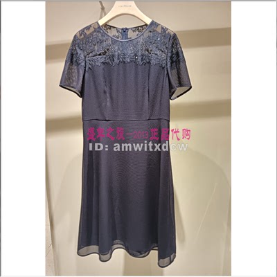 NAERSI娜尔思连衣裙NF08750Q7专柜正品夏季新款简约中裙原3290