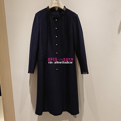 NAERSI娜尔思连衣裙专柜正品秋冬新款女中长裙NF10699Q7原4390