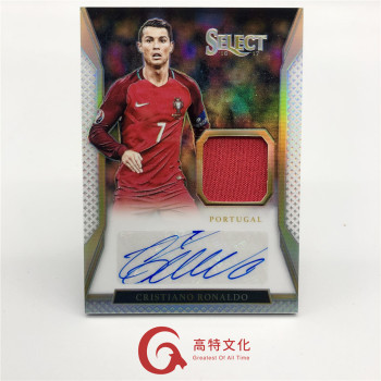 【越秀山卡价书】16-17 Panini Select C罗 白折 球衣签字  16/25