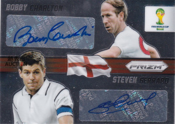 【越秀山卡价书】2014世界杯prizm英格兰博比查尔顿杰拉德10编双