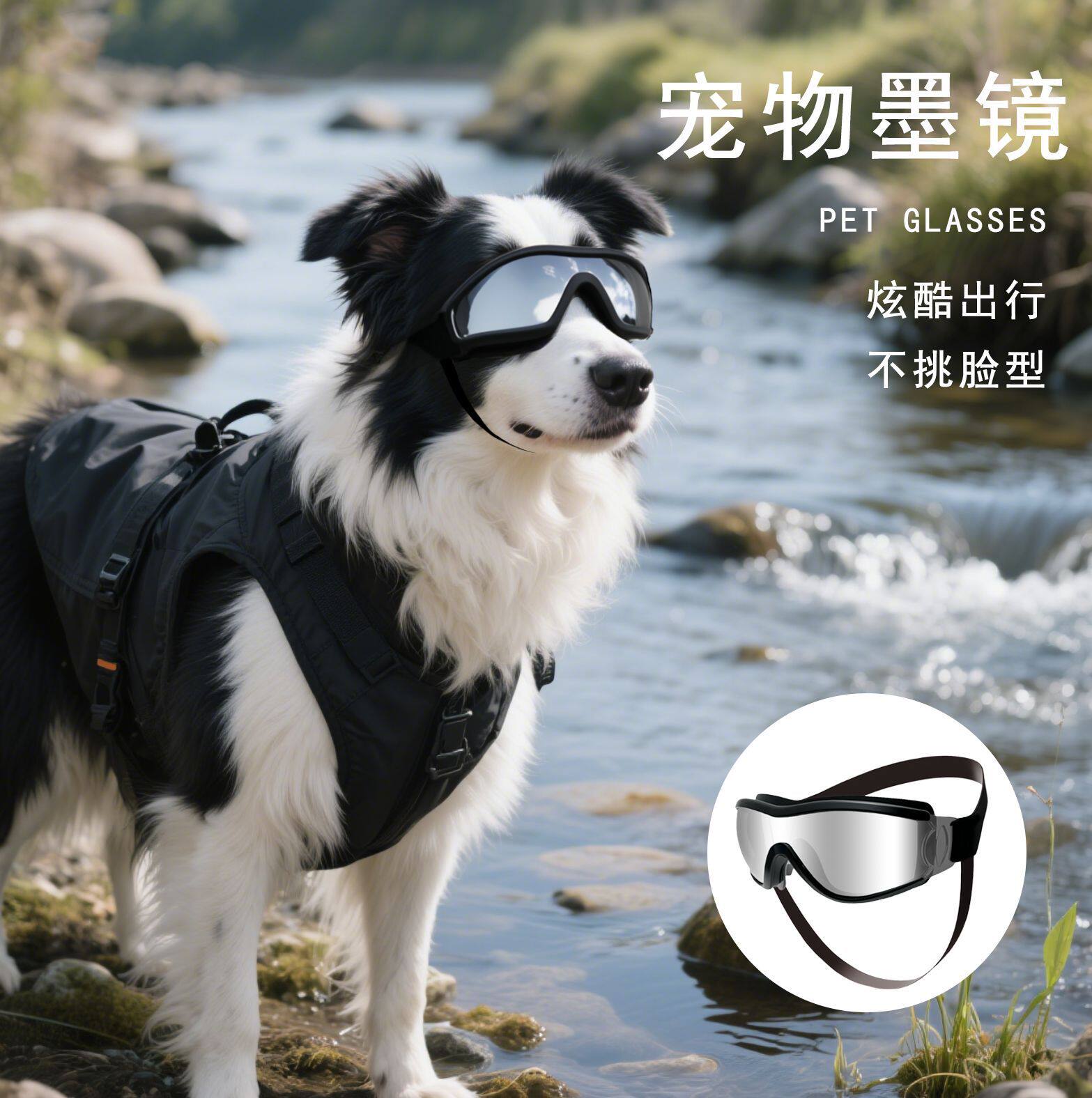 宠物眼镜狗狗墨镜柯基边牧金毛防风眼镜泰迪犬缅因猫护目镜太阳镜
