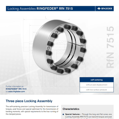 胀紧套德国灵飞达RINGFEDER RFN7515涨紧套RFN7515高扭矩涨紧套