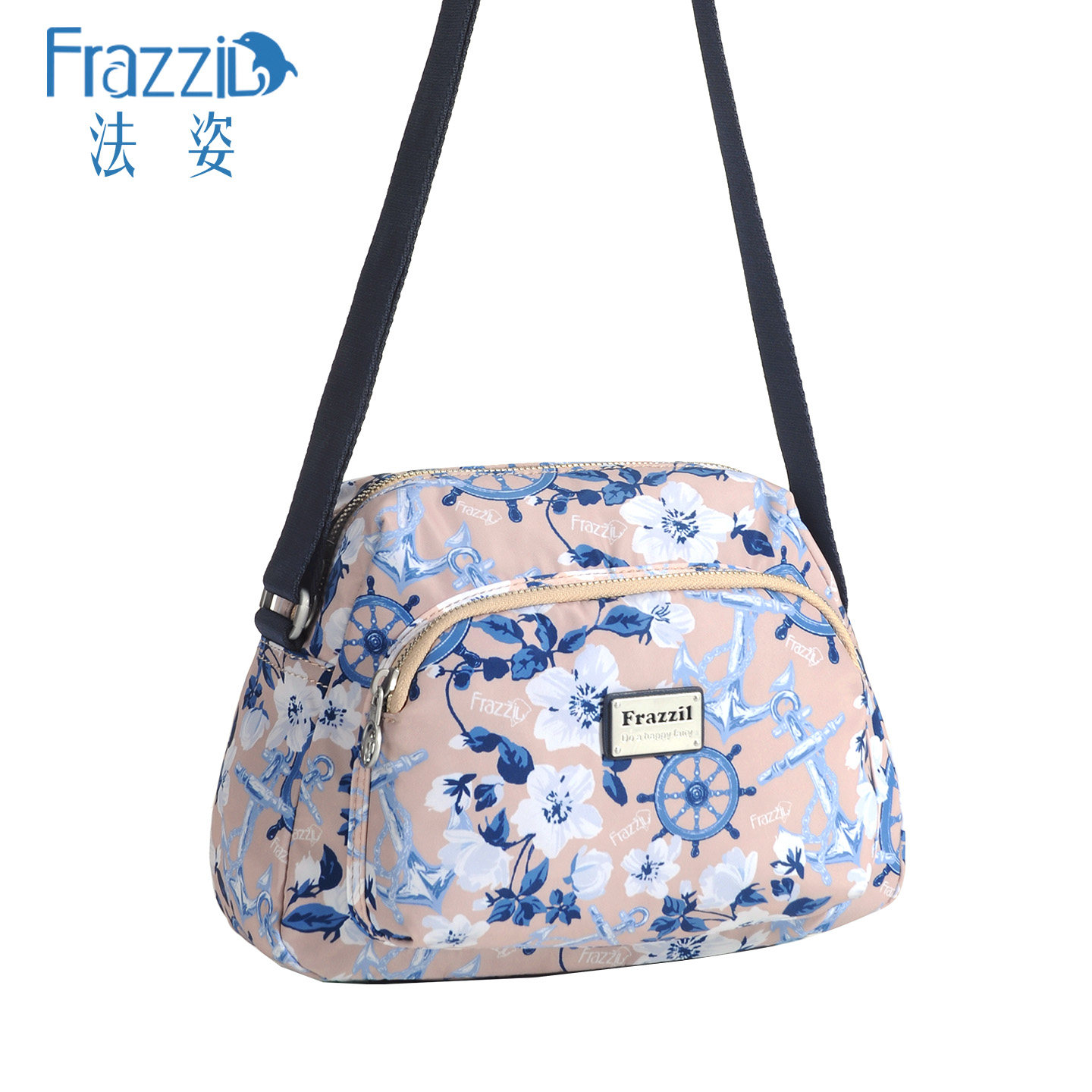 Frazzil/法姿女包斜挎包新款轻便简约尼龙帆布包妈妈小单肩时尚包