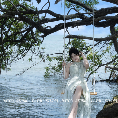 哒头.Studio【丛林仙境】微胖法式气质显瘦连衣裙