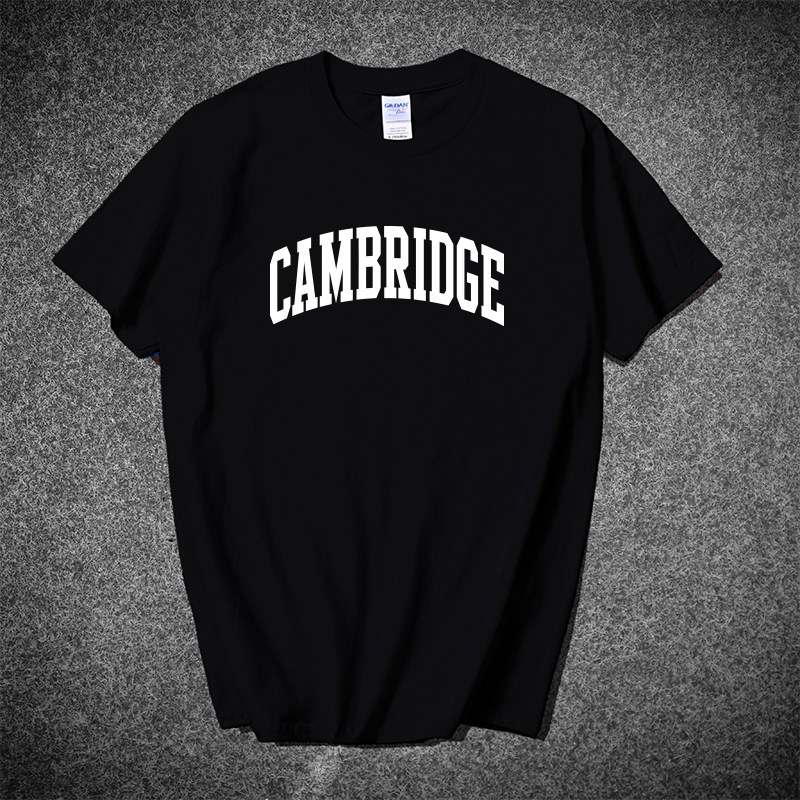 英伦风 剑桥大学T恤 CAMBRIDGE校服校园文化衫 英国大学 简约版