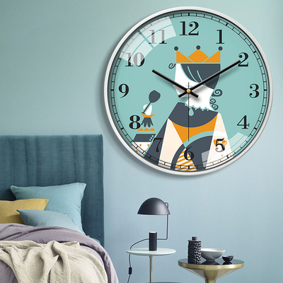 摩门艺术客厅创意风静音石英钟