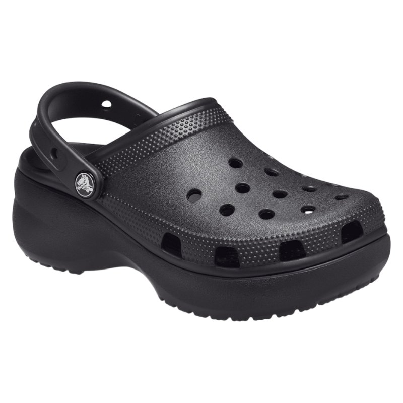 Crocs/卡骆驰女鞋洞洞鞋包头凉鞋拖鞋厚底增高鞋沙滩鞋夏季黑色