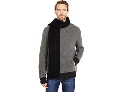 ugg冬季保暖纯色坑条时尚风围巾