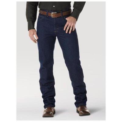 Wrangler/威格男士牛仔裤直筒休闲弹力深蓝色加长裤子正品36MWZ