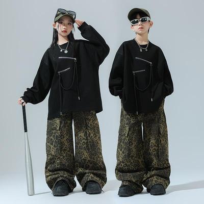 女童爵士舞服装套装儿童演出服