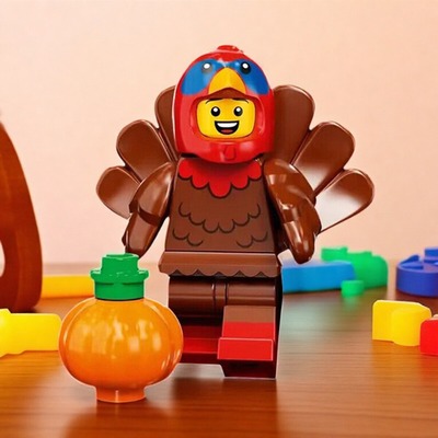 71034第23季抽抽乐KM66047火鸡人拼装男孩儿童益智积木人仔玩具