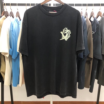 ERD忧郁富二代 蓝色秘密 vintage水洗复古做旧宽松VTG短袖T恤男女