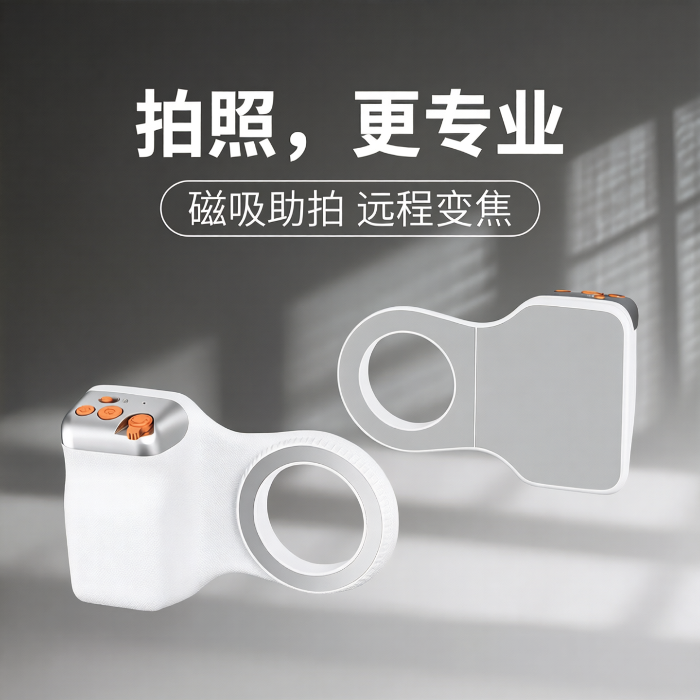 磁吸助拍器手机摄影手柄遥控变焦神器蓝牙远程拍照防抖直播旅拍