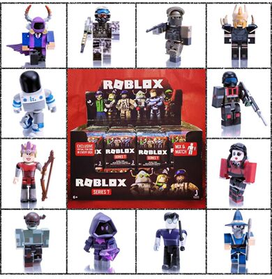 Roblox玩具系列7黑色罗布乐思robux兑换表情脸确定款隐藏款bonus