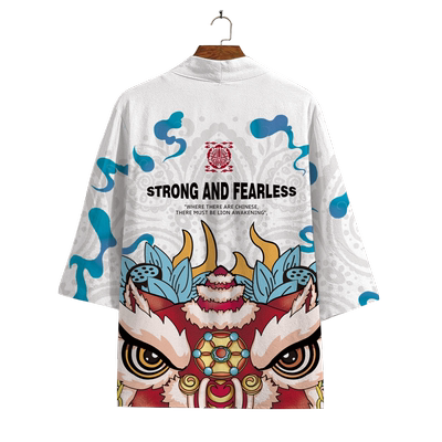 披风国潮醒狮道袍衬衫