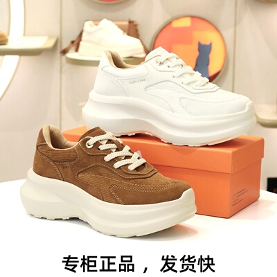 接吻猫厚底增高系带运动鞋女鞋子