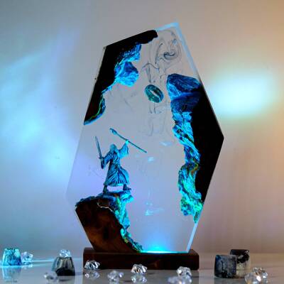 指环王魔戒小夜灯氛围灯Wizard resin lamp灰袍巫师甘道夫摆件