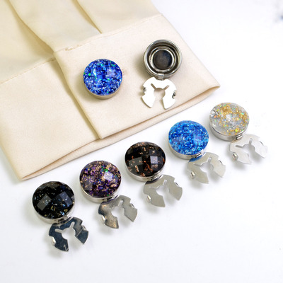 button cover 珍珠金箔彩珠衬衣袖扣纽扣盖花朵领扣钻饰扣纽扣套