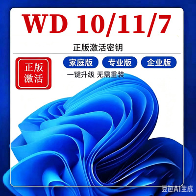电脑Win系统激活密钥WD7旗舰Wd10/11专业家庭版正版windows激活码