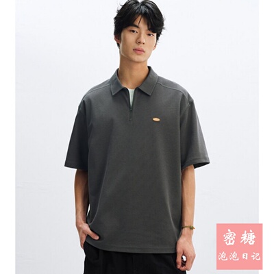 太平鸟夏季美式翻领短袖POLO衫