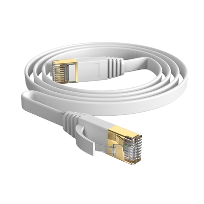 光纤网线7类千兆七类白色扁平米3