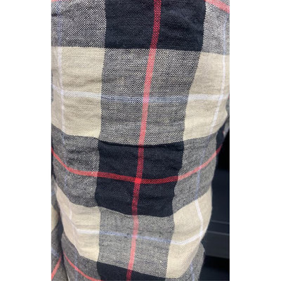 G&CC亚麻面料格纹衬衫连衣裙服装布料幅宽145CM 266G/M意大利进口