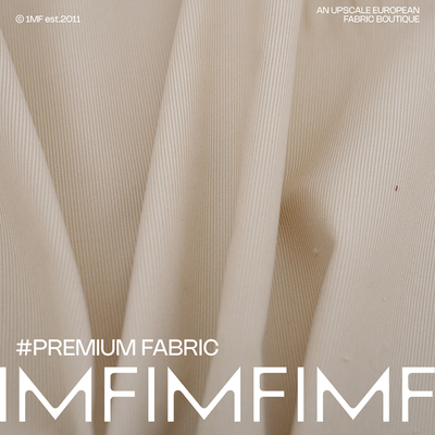 日本 CO棉质杏黄色细条灯芯绒服装面料 幅宽110CM 275G/M