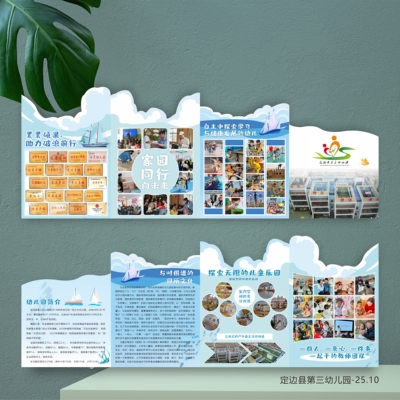 幼儿园招生简章异形宣传折页海报