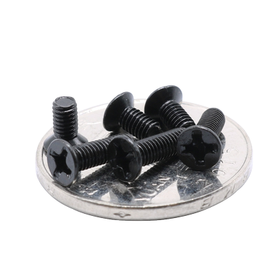 镀黑碳钢沉头十字机螺钉