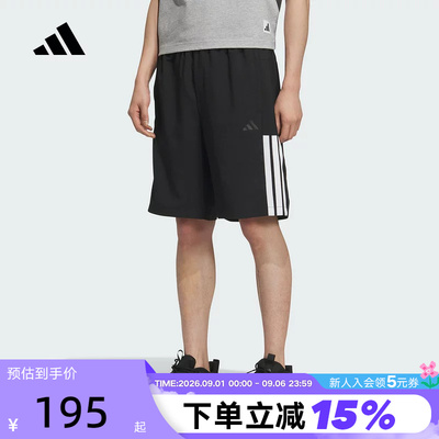 adidas阿迪达斯三条纹跑步五分裤秋男CLIMACOOL梭织短裤 KC2881