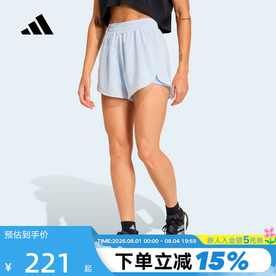 Adidas阿迪达斯女子2026夏季新款梭织速干二合一健身短裤 KE7395