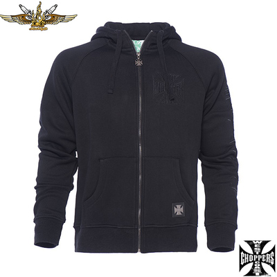 哈雷美国机车连帽卫衣拉链外套