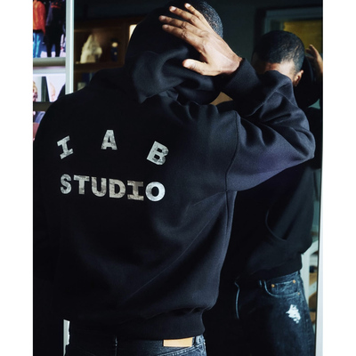 25FW New IAB STUDIO秋冬男女同款加绒长袖卫衣连帽运动衫