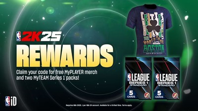 NBA2k25储物柜代码兑换码MyPLAYER 和 2 个 MyTEAM Series 1卡包