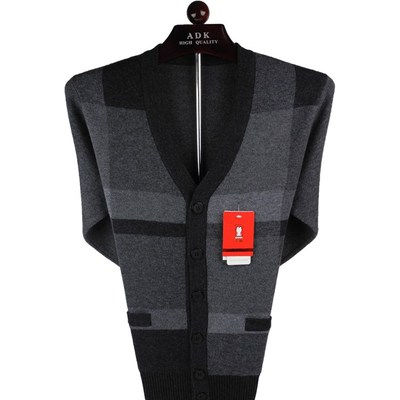 金兔男士羊毛衫全羊毛开衫外套厚