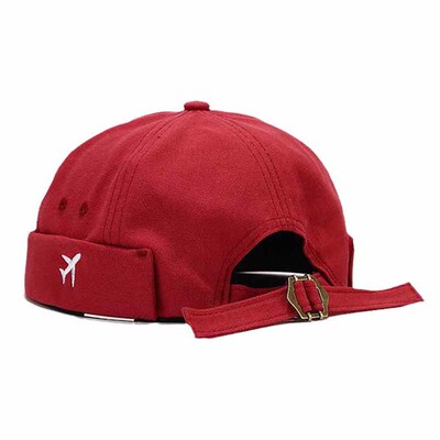 US8ACC复古飞机刺绣韩版百搭瓜皮帽日系文艺嘻哈帽男女同款