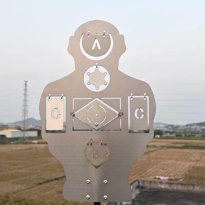 ipsc枪靶金属靶子ipsc靶玩具枪射击靶射击人形靶不锈钢靶