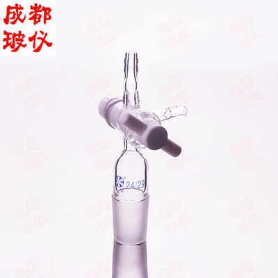 聚四氟乙烯阀门T型具塞三通接头 14/23 19/26 24/29T形三通加压头