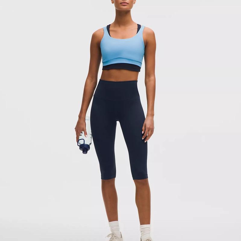 海外代购lululemon/露露乐蒙女士瑜伽长裤速干透气高腰15英寸