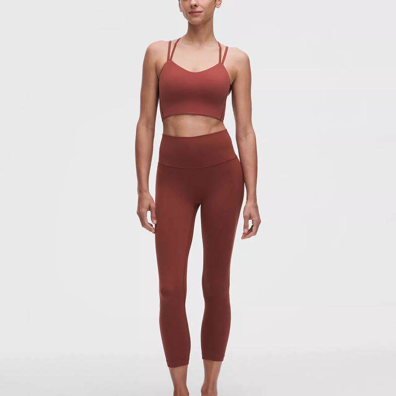海外代购lululemon/露露乐蒙女士瑜伽长裤提臀塑形高腰九分健身
