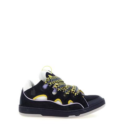 代购LANVIN浪凡男士运动鞋加厚鞋舌双蜡绳系带防滑鞋底休闲鞋