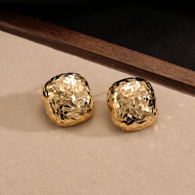 FRENCH轻度18K金几何形耳钉