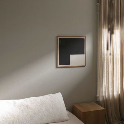 丘山生活正方形抽象风黑色装饰画