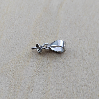 配件diyS925纯银简单瓜子扣吊坠头珍珠项坠挂坠空托女项链坠